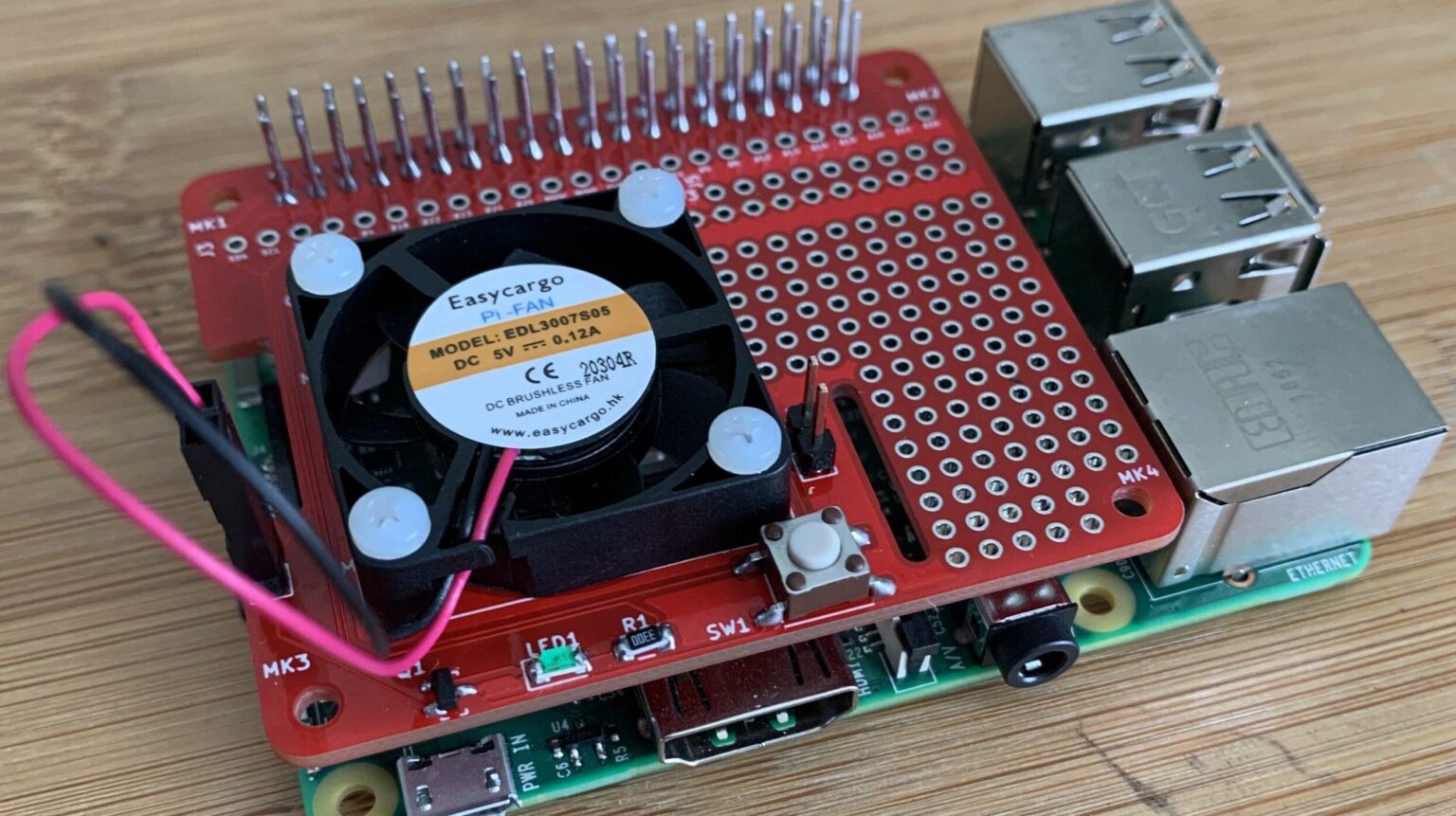 Raspberry Pi Fan Enable Circuit